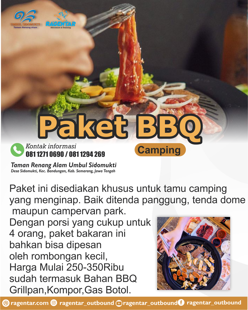 Paket Bakaran Camping mulai, 250-350 k / 4 Orang